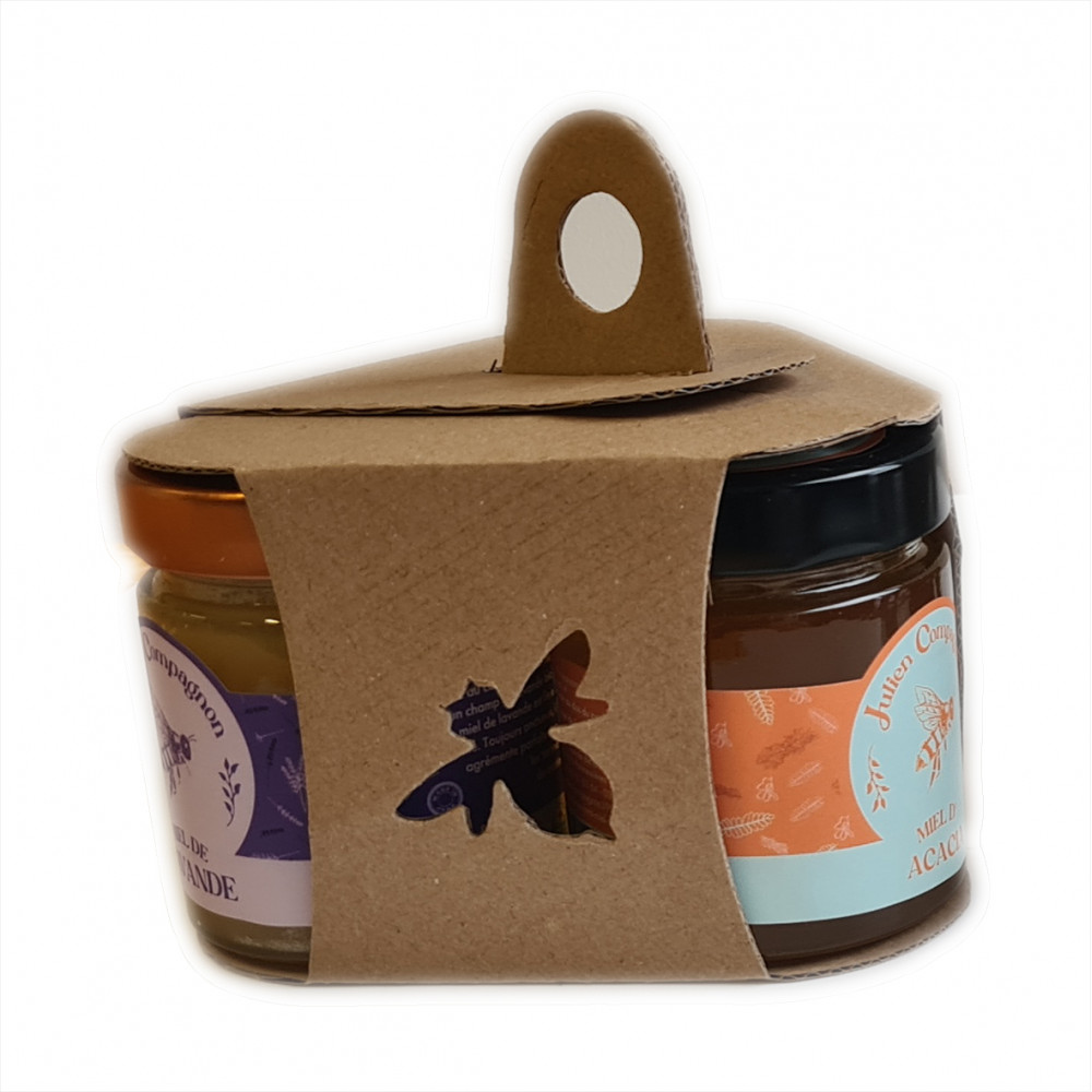 Coffret Carton Triangle 3x250 Gr - Api-Bourgogne